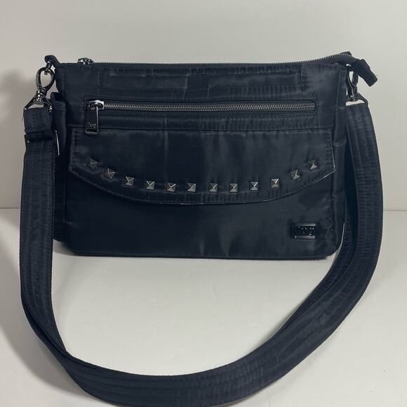 lug | Bags | Lug Pacer Crossbody Bag Black Lightweight Stud Detail ...
